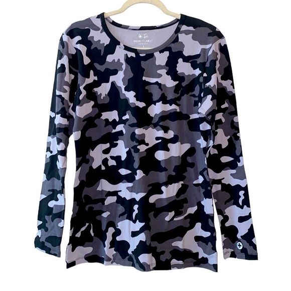 White Cross | Tops | Nwt White Cross Camo Black Long Sleeve Tshirt ...